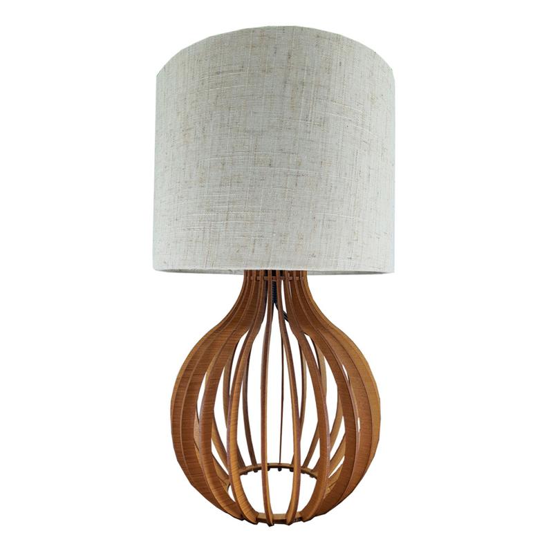 Abajur Luminária De Mesa Em Mdf Rústico Quarto Sala - TemShopWeb ...