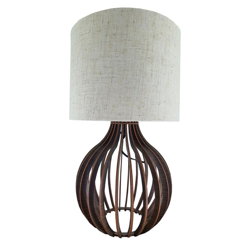 Abajur Luminária De Mesa Em Mdf Rústico Quarto Sala - TemShopWeb ...