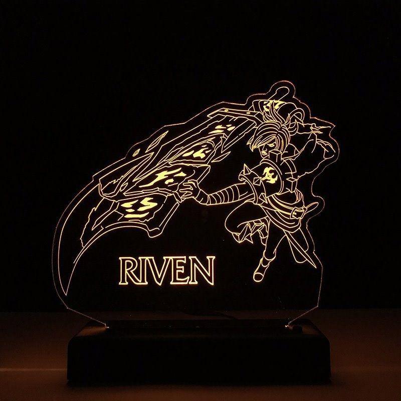 Abajur Luminária Riven League Of Legends Led - Tecnotronics - Abajur - Magazine Luiza