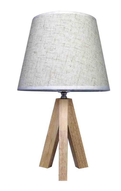 Abajur Luminária Rustica Branca De Mesa 38Cm Bivolt 110/220V - Gici ...