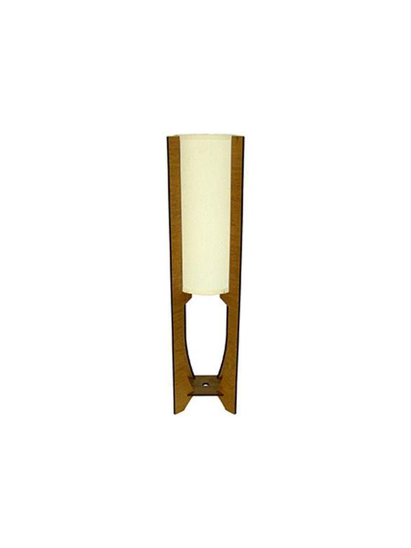 Abajur Minimalista Torre Em Madeira Com Cúpula - Arevo Iluminação ...