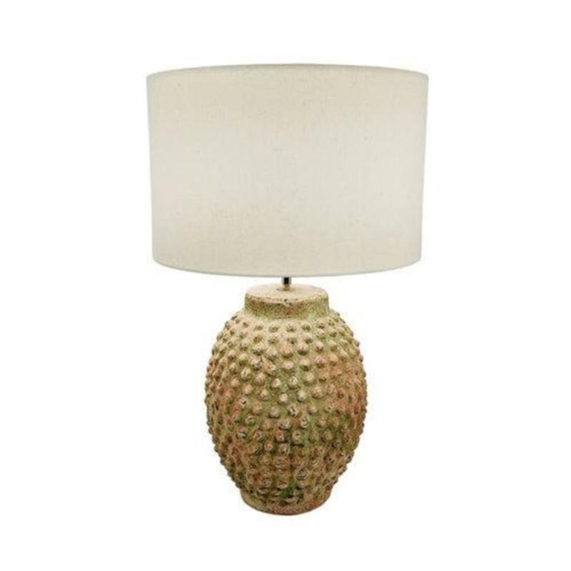 Abajur Rustico Ceramica Marrom Detalhes em Relevo - LUXdécor - Abajur ...