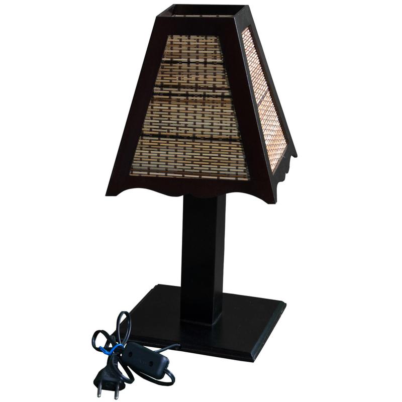 Abajur Rustico Cúpula Triangulo Sala Quarto Iluminação - Cl Decorações ...