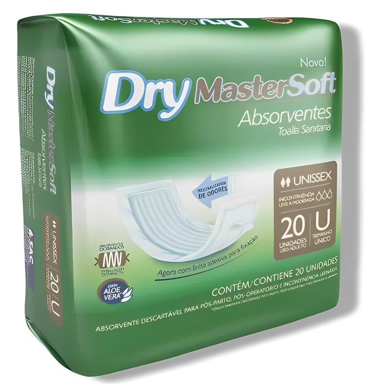 Absorvente Descartável Incontinência Dry Mastersoft - 20 Unidades ...