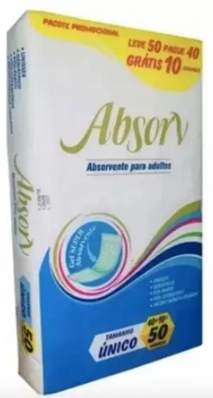 Absorvente para Adulto Geriátrico -ABSORV - 50 unidades - Absorvente ...