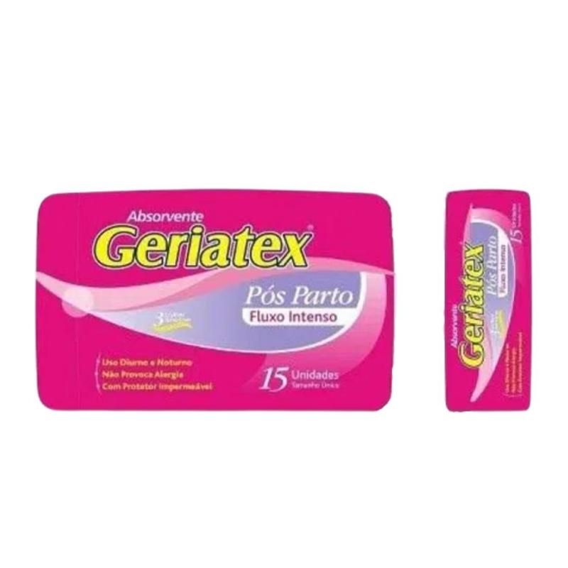 Absorvente Pós-Parto Geriatex com 15 Unidades - Acessórios para ...