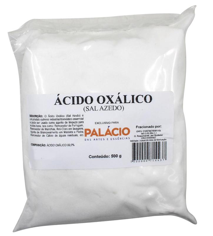 Ácido Oxálico (Sal Azedo) 500g - Palácio das Artes e Essências - Sal ...
