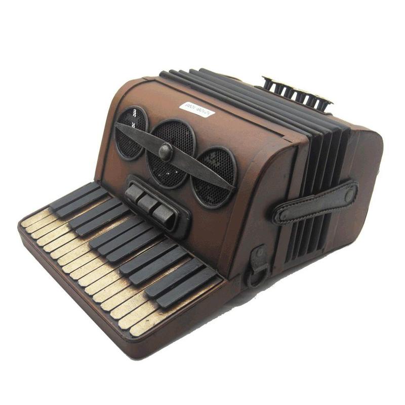 Acordeon em Miniatura de Metal Retrô Vintage Marrom 24,5 cm - Setor ...