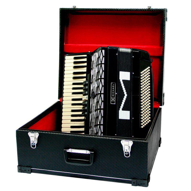 Acordeon Michael ACM12007 SPB Preto Sólido 120 Baixos - Sanfona ...