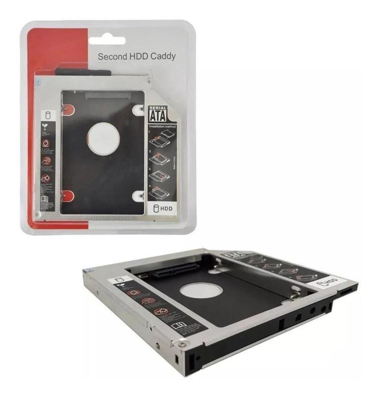Adaptador Caddy Dvd Para Segundo Hd Ou Ssd 2.5 Sata 9.5Mm - Global - SSD - Magazine Luiza