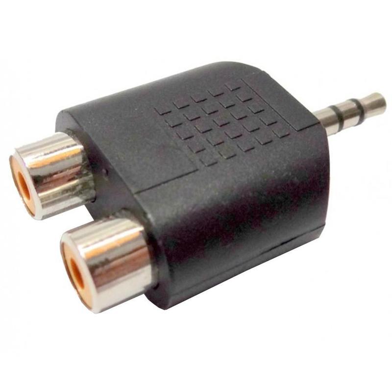 Adaptador Conector Ksr Pro 2 Rca/ P2 Stereo - Adaptador de Áudio ...