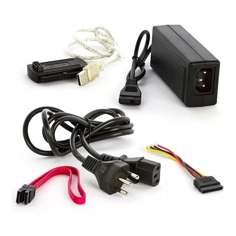 Adaptador conversor de ide para sata cabo usb 2.0 fonte 3 em 1 - Js ...