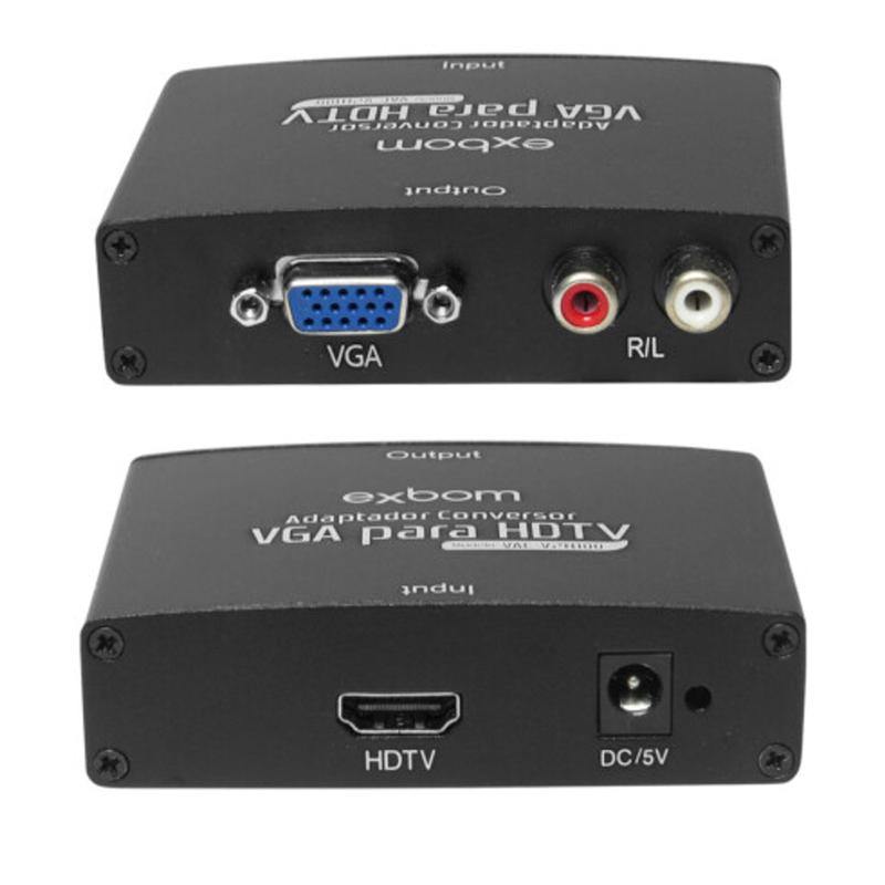 Adaptador Conversor VGA para HDMI com Áudio Desbloqueado - 01577 ...