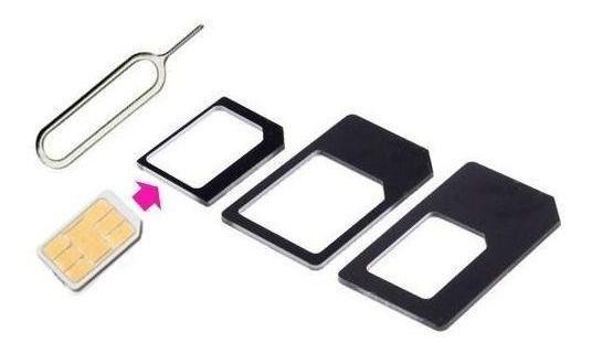 Adaptador de Chip Micro Sim E Nano Sim Chave Pin - Noosy Preto - Chip ...