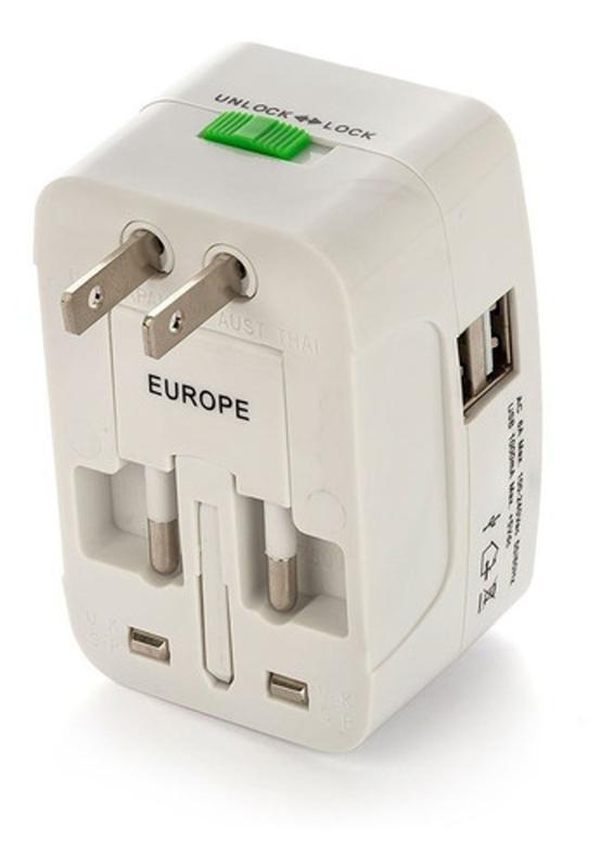 Adaptador De Tomada Universal Europeu 2 Usb Viagem 150 Países - LUKTON ...