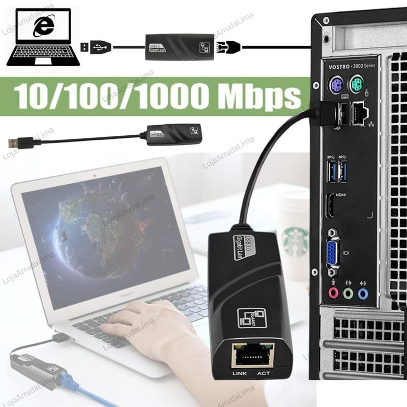 Adaptador Rj45 Para Usb 3.0 Ethernet Gigabit Lan 10/100/1000 - AL ...