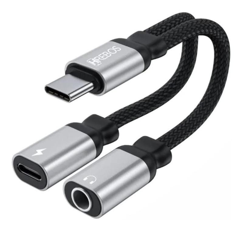 Adaptador Tipo C Type-C Fone De Ouvido E Carregamento P2 - Hrebos ...