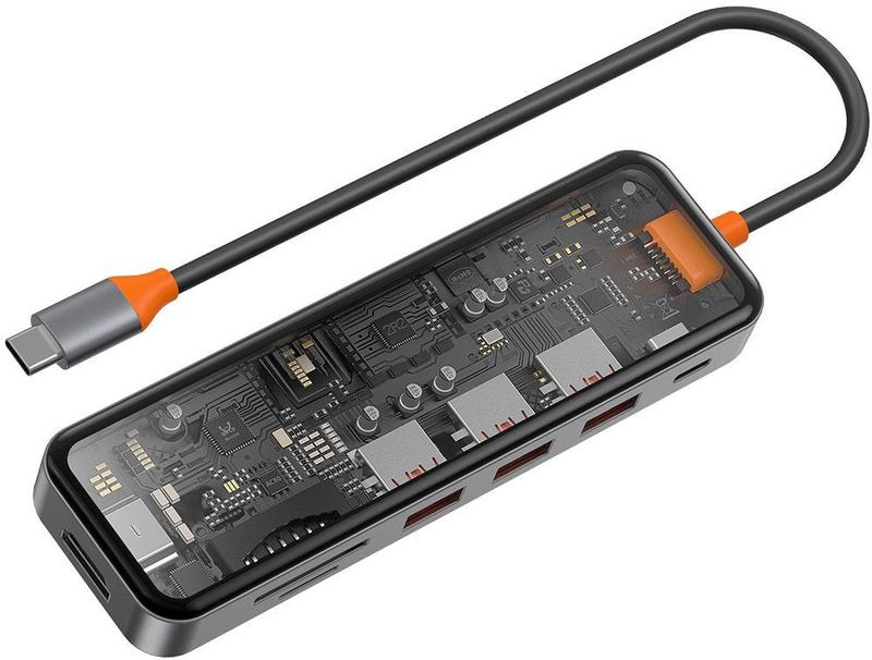 Adaptador USB-C Wiwu Cyber Hub 7 em 1 - Cinza - Adaptador USB ...