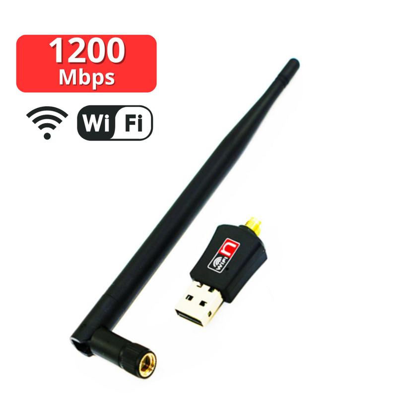 Adaptador Wifi Usb Receptor Wireless 1200mbps Pc Notebook Tv ...