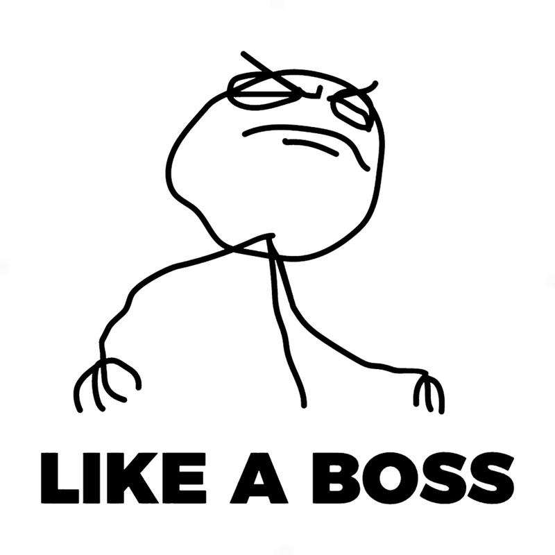 Adesivo 50x48cm - Like a Boss Manda-chuva Patrão Guy Face Me REF ...