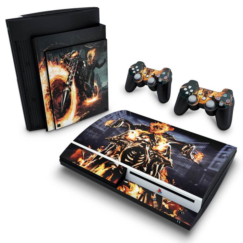 Adesivo Compatível PS3 Fat Skin - Ghost Rider - Motoqueiro Fantasma A ...