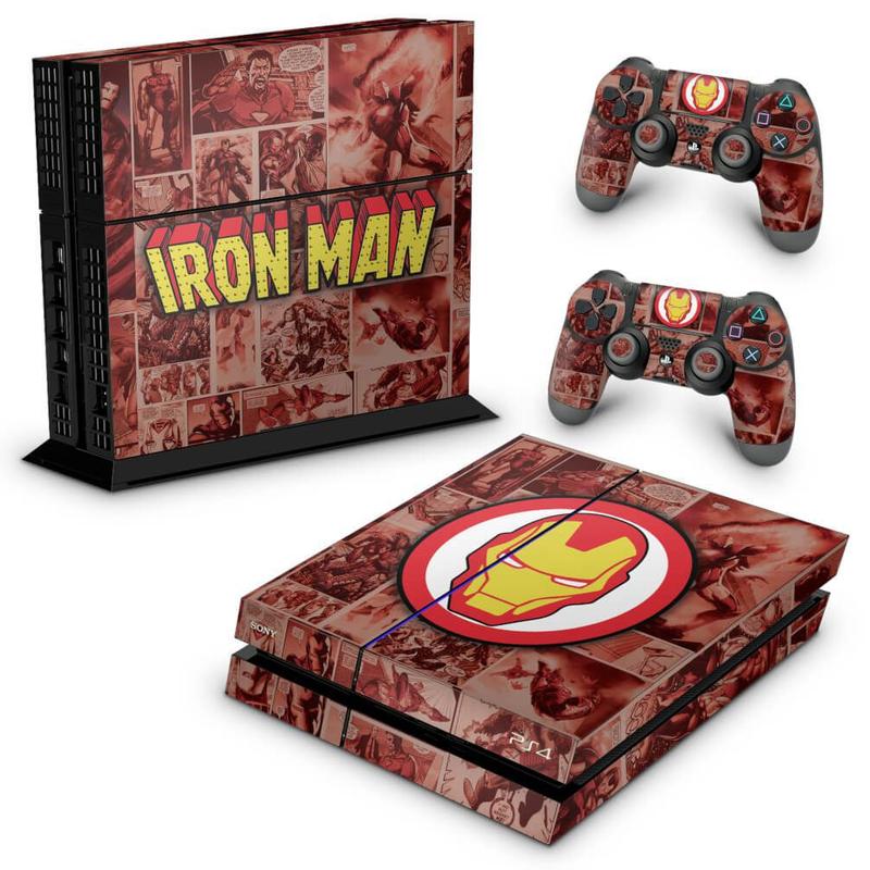 Adesivo Compatível PS4 Fat Skin - Homem De Ferro Comics - Pop Arte ...