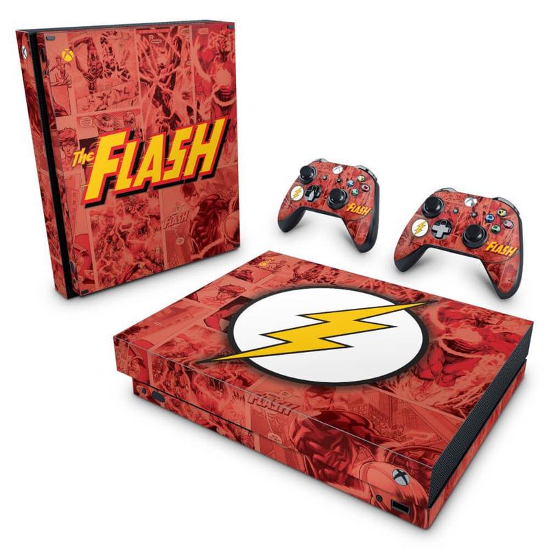 Adesivo Compatível Xbox One X Skin - The Flash Comics - Pop Arte Skins ...