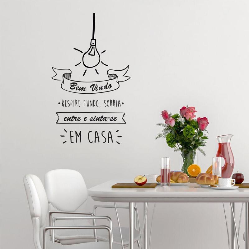 Adesivo De Parede Bem Vindo 0,70 X 0,43 - Diy Decore - Adesivo de ...
