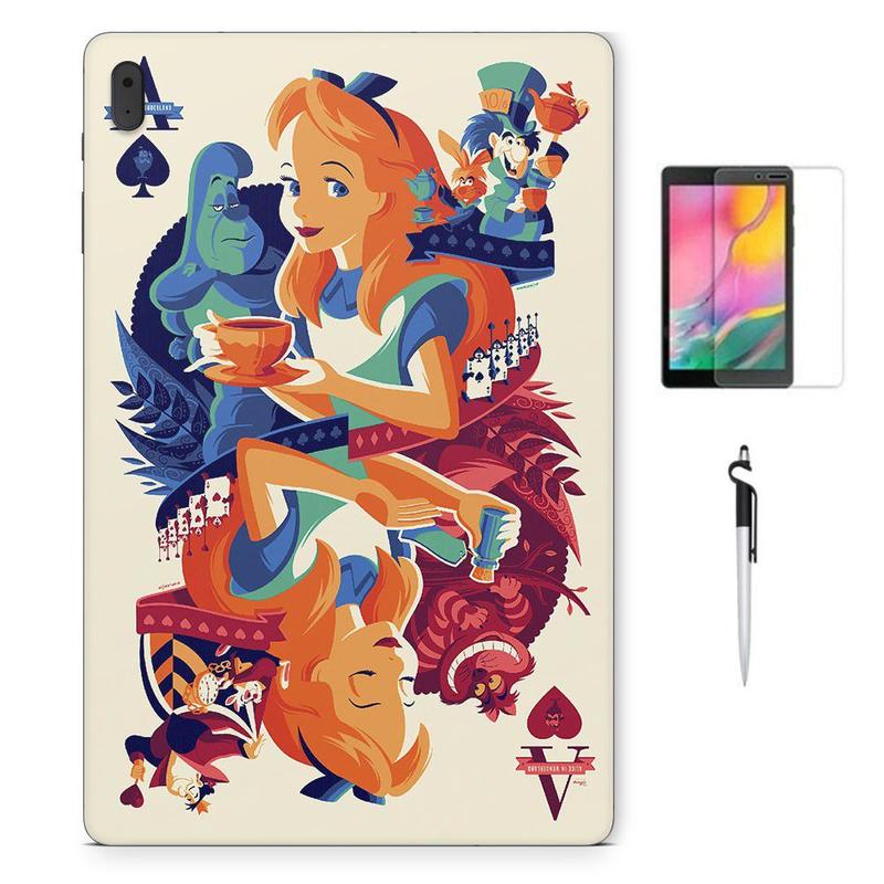 Adesivo Galaxy Tab S8 SM-X7068 Alice no País Com Película e Caneta ...