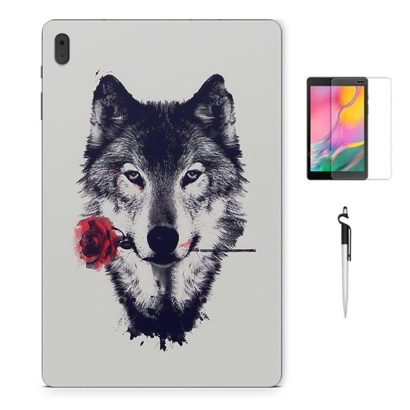 Adesivo Galaxy Tab S8 SM-X7068 Lobo Rosa Com Película e Caneta - Skin ...