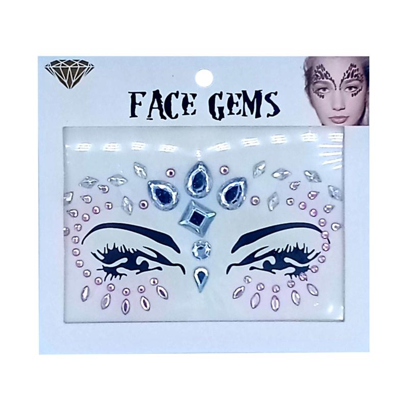 Adesivo Glitter Strass para Rosto Face Gems Decoração de Carnaval ...