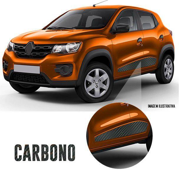 Adesivo Lateral Renault Kwid - Carbono - NP Adesivos - Acessórios para ...