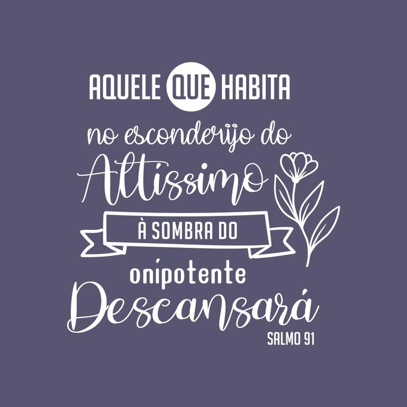 Adesivo Lettering Salmo 91, Trecho Aquele que Habita, Religioso ...