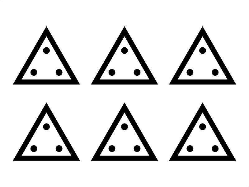Adesivo Maçonaria - Triangulo e 3 Pontos 3cm - Kit com 6 Unidades ...