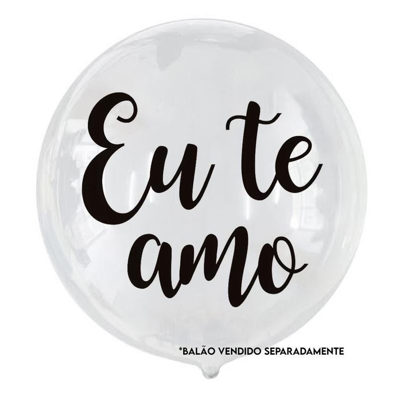 Adesivo para Balão Transfer Eu te amo - Apollo Festas - Adesivos ...