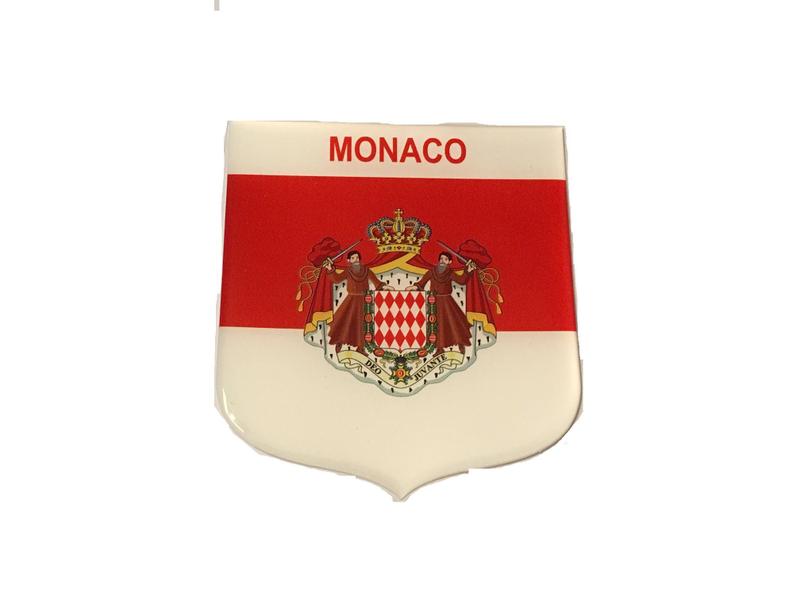 Adesivo resinado em Escudo da bandeira de Mônaco - Mundo Das Bandeiras ...