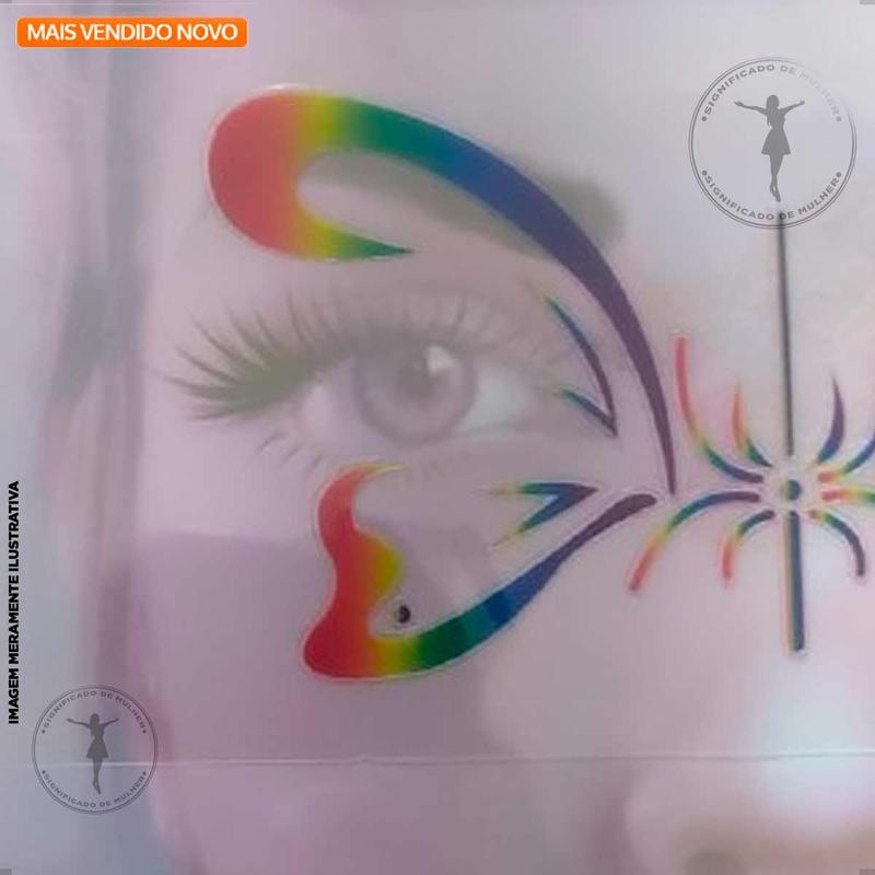 Adesivo Rosto face Festa Máscara Decoração Colou tá Pronto ...