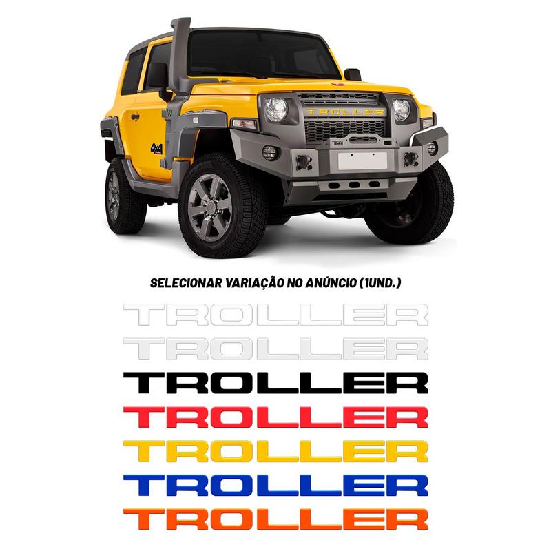 Adesivo Troller 15-19 Grade Frontal Relevo Resinado (1 Und.) - Metalmax ...