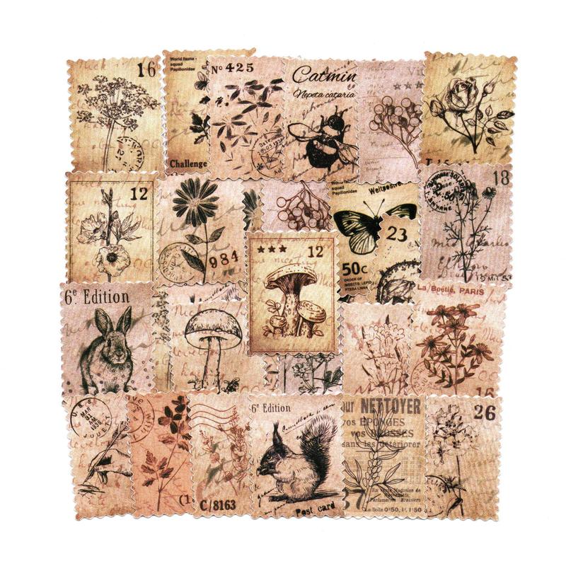 Adesivos Decorativo Scrapbook Planner 46 Peças Selos Vintage - Doce ...
