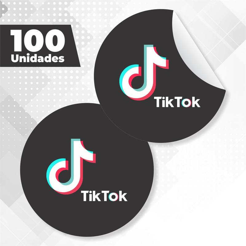 Adesivos Tik Tok festa 5cm - MN COLORS - Adesivos - Magazine Luiza