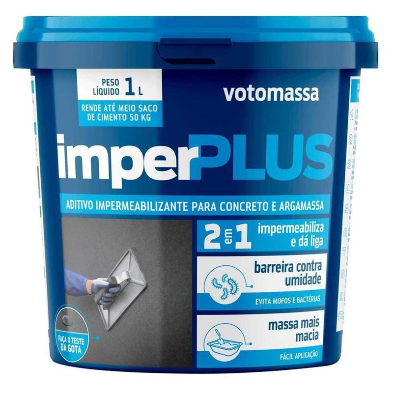 Aditivo Impermeabilizante para Concreto E Argamassa Imperplus 1 Litro ...