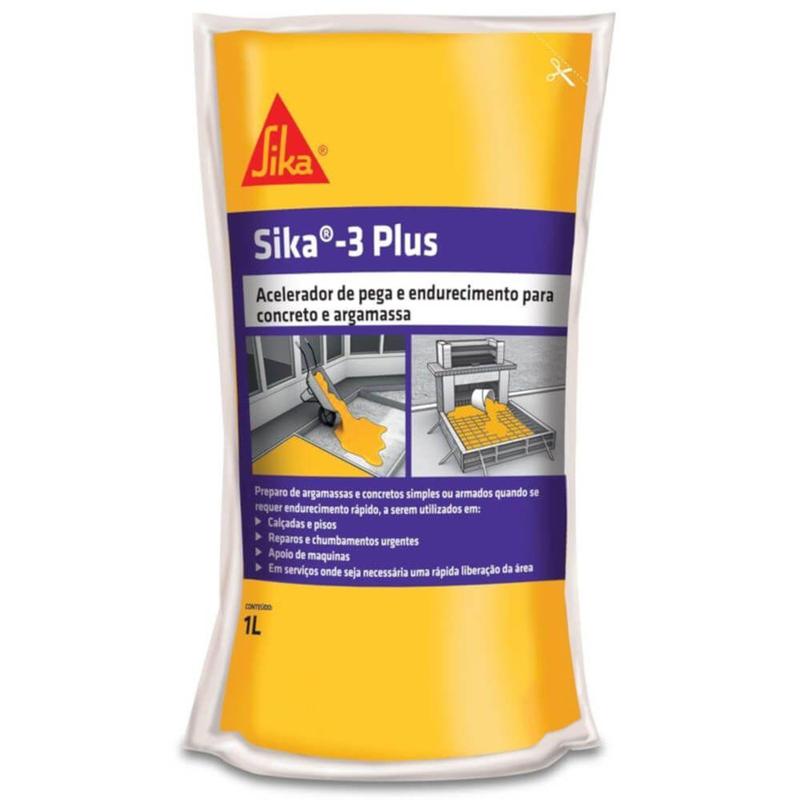 Aditivo Líquido Sika 3 Plus 1 Litro - 472173 - SIKA - Aditivo ...