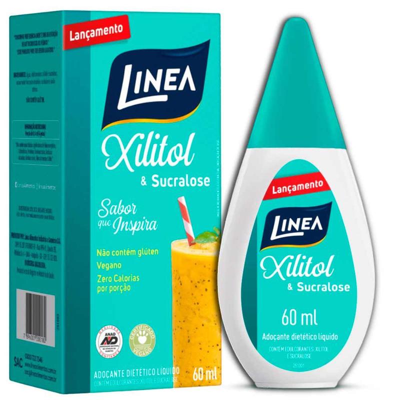 Adoçante Xilitol e Sucralose 60ml - Linea - Línea - Adoçante - Magazine ...