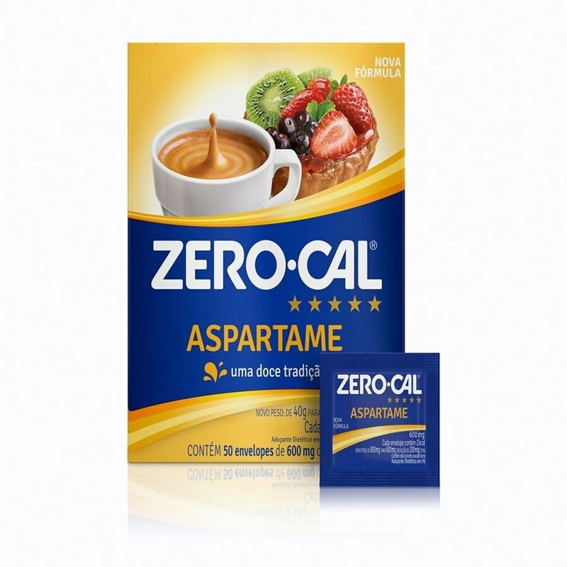 Adoçante Zero Cal Aspartame Pó 600mg 50 unidades - Zero-Cal - Adoçante ...