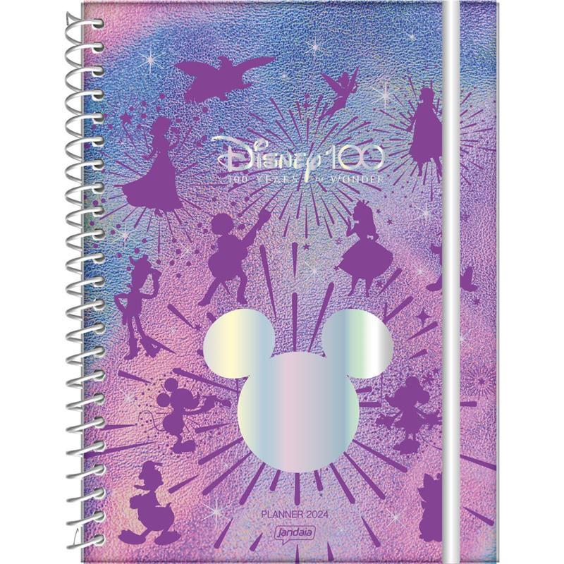 Agenda DISNEY 100TH Planner 2024 Espiral 192 Folhas - Jandaia - Planner ...