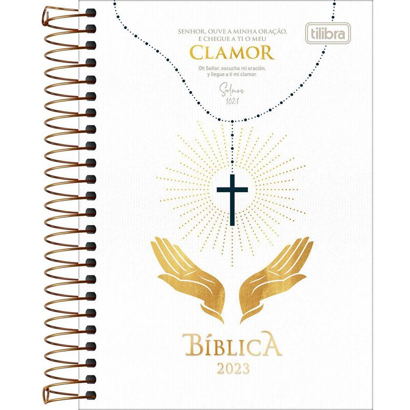 Agenda Espiral Diária 12,9 x 18,7 cm Bíblica 2023 - Clamor e Terço ...