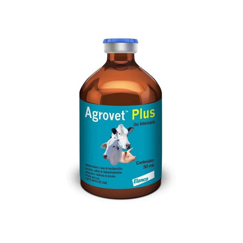 Agrovet Plus Elanco Antimicrobiano Injetável 50ml - Antibiótico ...