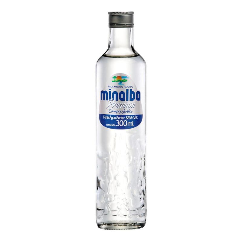 Água Minalba Premium Vidro com 12 unidades de 300ml - Água Mineral ...