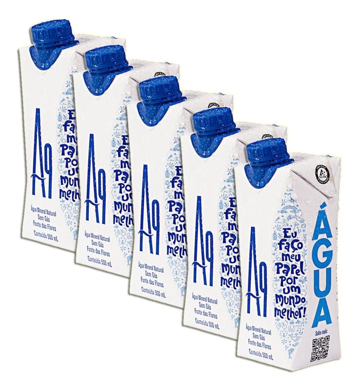 Água Mineral A9 Sem Gás 500ml - 100% Sustentável Kit 5 - Poty - Água Mineral - Magazine Luiza