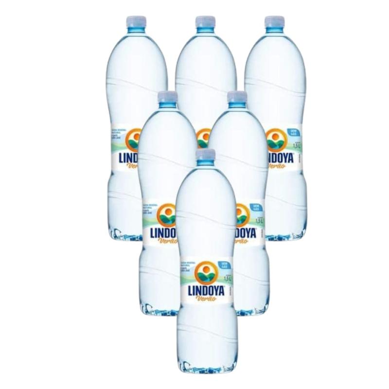 Água Mineral Lindoya Verão sem Gás Kit com 06X1.5 Litros - Água Mineral ...